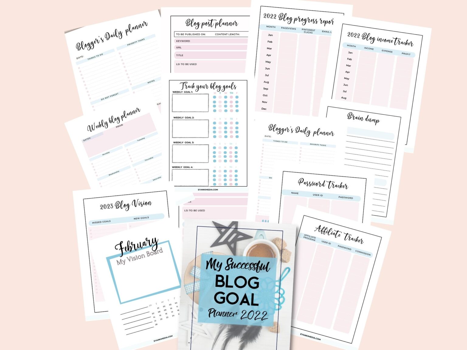 Free Printable Blog Planner For 2023 (Blog Goal Setting Planner)