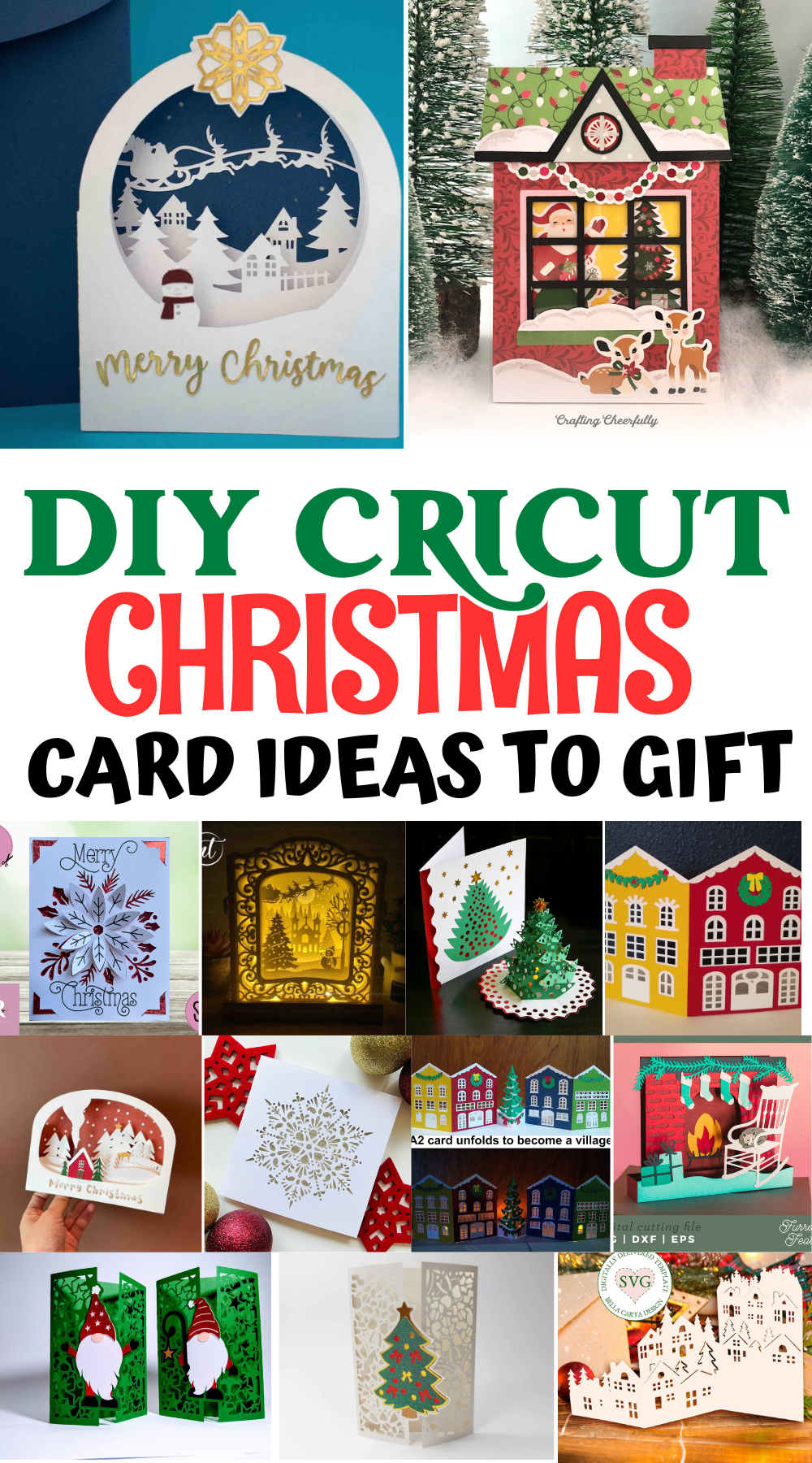 20 Creative Cricut Christmas Cards (Ideas For DIY Gifts)