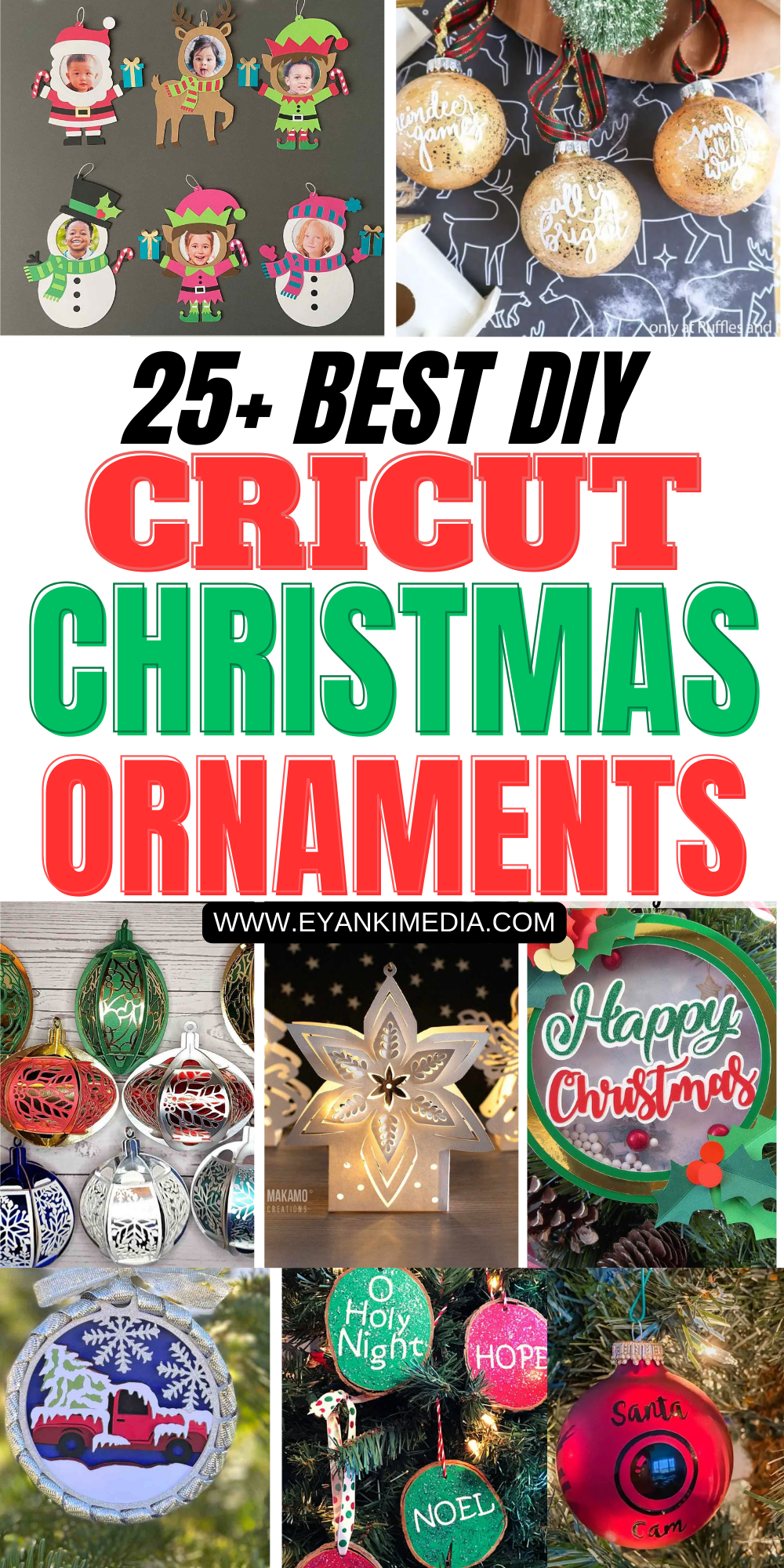 25 Of The Best DIY Cricut Christmas Ornaments To Make This Year